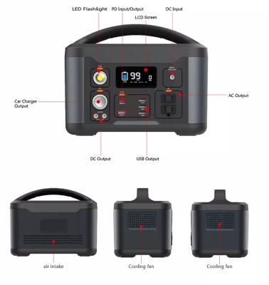 China 626Wh 174000mAh Lithium Ion Portable Power Station , Solar Power Generator For Camping for sale