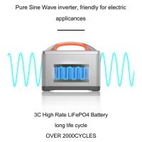 China Multifunction Pure Sine Wave Portable Power Station 700W 267*220*170mm for sale