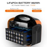 China 1800W Portable Power Station Lifepo4 Portable Solar Generator Kit 15kg for sale