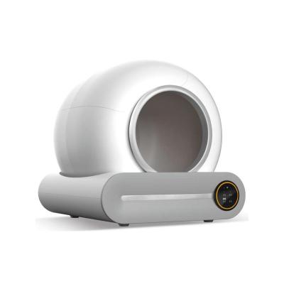 China Semi Enclosed Smart Cat Toilet Automatic Pet Smart Self Cleaning Litter Box for sale