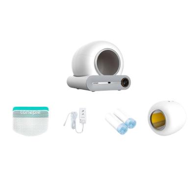 China Plastic Luxury Pet Smart Litter Boxes 65L-76L Large Capacity With App Control for sale