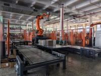 China LDPE HDPE Automatic Palletizing System PE  Palletizing Robot With Partition for sale