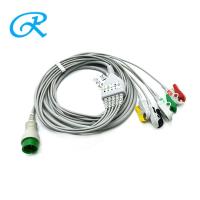 China Creative IEC / AHA color Clip 5 Lead ECG Cable For Patient monitor for sale
