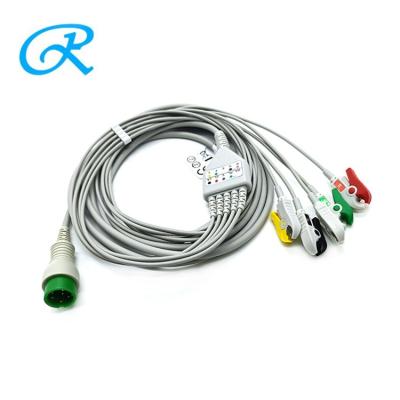 China Creative IEC / AHA color Clip 5 Lead ECG Cable For Patient monitor for sale