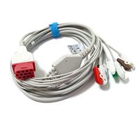 China Bionet Compatible Direct Connect ECG Cable Red Connector 12pin Snap Clip Types for sale