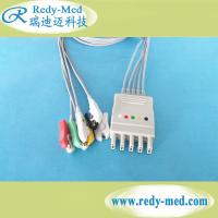 China 4mm Dia Disposable Ecg Lead Wires , IEC Pinch Grabber Lead Shielded Cable for sale