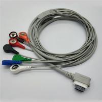China Compatible GE Dynamic Holter ECG Cable 7 Leads One Piece Snap 16 Pin Medical Material for sale