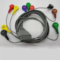 China Anti Defibrillation Edan Holter ECG Cable 16 Pin 10 Leads Medical Ecg Cable Snap for sale