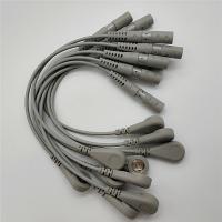 China Banana Convers Screw Button Ecg Trunk Cable , Gray Ekg Lead Wires for sale