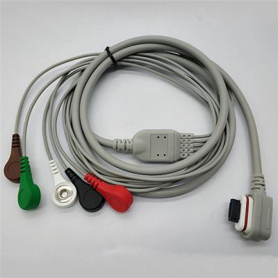 China GE Marquette Holter ECG Cable And Lead Wires Reusable IEC Cable Color Coding for sale