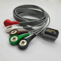 China 5 Lead Holter Patient Cable For ECG Machine , Gray Holter Monitor Device for sale