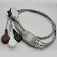 China 3 Lead Patient Holter ECG Cable With Snap Northeast Monitoring DR200 / 300 for sale