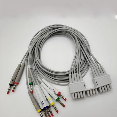 China MORTARA Holter ECG Cable 10 Leadwires Banana Plug IEC Standard Durable for sale