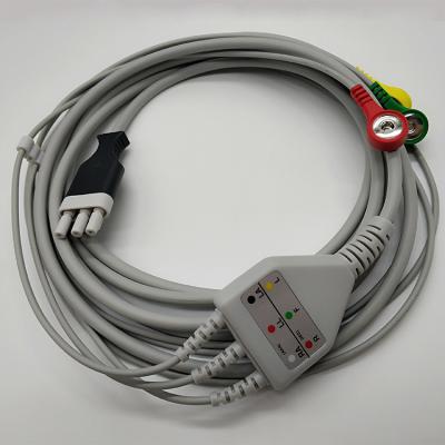 China Primedic ECG Trunk Cable , One Piece Ecg Electrode Cable IEC Standard With Snap for sale