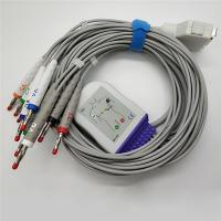 China Fukuda Denshi 3mm EKG Cables One Piece With Banana DB15 Pin Connector for sale