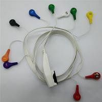 China White 10 Lead Holter ECG Cable High Performance Customized Length 61.5g Weight for sale