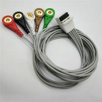 China Medical Material Leads Cables , 78cm Gray Ecg Electrode Cable 6 Months Warranty for sale