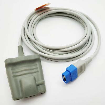 China GE Trusignal  adult, pediatric, finger clip, soft tip 1m 3m 9pin Monitor SPO2 Sensor for sale