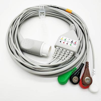 China HP Snap 8 Pin ECG Cables And Leadwires Water Resistant CE / ISO Certifications for sale