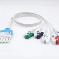 China Compatible HP / PH 5 Lead Ecg Cable , TPU DG Type ECG Patient Cable for sale