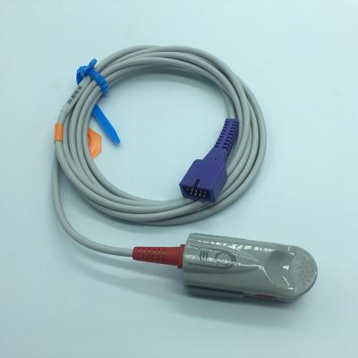 China Adult Finger Monitor SPO2 Sensor 3 Meter Nellco Oxima 9 Pin Reusable Gray Color for sale