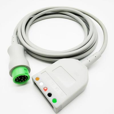 China TPU 12 Pin ECG Cables And Leadwires Stable Compatible Mindray To Siemens for sale