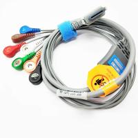 China Anti Electricity Patient Holter ECG Cable Compatible Bionmedical 7 Leads Snap Style for sale
