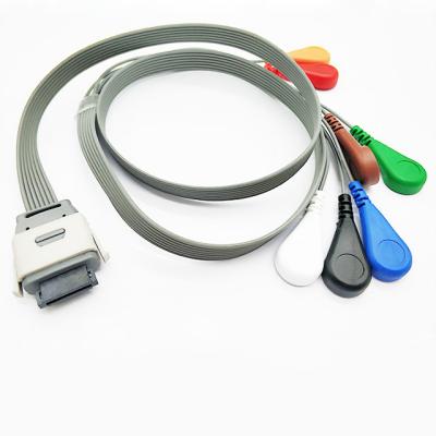 China Biomedical 7 Leads Holter ECG Cable Insulated Resistance 0.85m Cable Length for sale