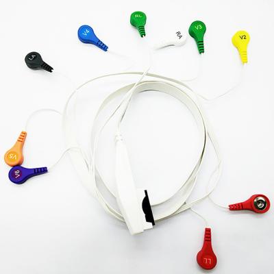China AHA Mortara 10leads  Holter ECG Cable Fast Response Snap Monitor Connector Cable for sale