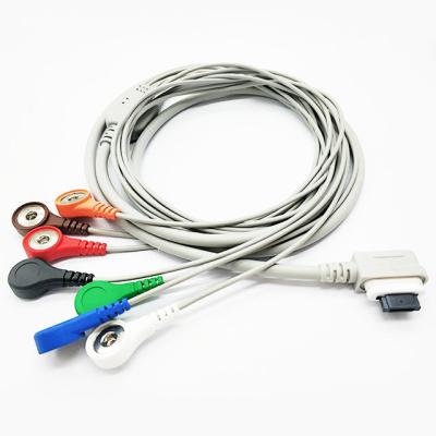 China GE One Piece Holter Ecg cable, Durable 7 Leads Holter Monitor Equipment for sale