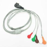 China DMS One Piece 5 Leads Wearable Holter Monitor Cable, HDMI Connector Ecg Adapter Clips for sale