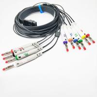 China One Piece Schiller Ecg holter  Cable Black Color Minigrabber Test Clip To Banana Plug for sale