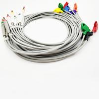 China Compatible HP Banana EKG Cables 10 Lead 4.0 AHA Machine Electrocardiograph for sale