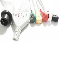 China AAMI 6 Pin ECG Lead Wires Direct Connect Compatible 5 Leads With Snap IEC for sale