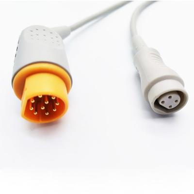 China Siemens Compatible IBP Cable Round Male 10 Pin B Braun Connector TPU Jacket for sale