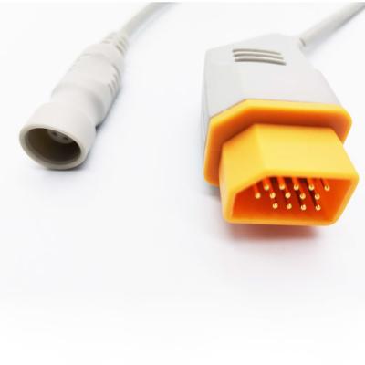 China Durable Invasive Blood Pressure Cable Nihon Kohden B Braun Connector TPU Jacket for sale