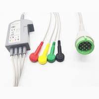 China 7/12 Pin Snap AHA, ECG Cables And Leadwires, Patient Monitor Accessory,compatible for MDT for sale