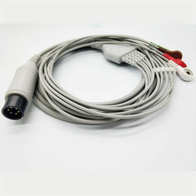 China IEC 3m AHA GE ECG Cables And Leadwires With Snap for sale