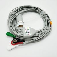 China 5 Leadwires 8 Pin Snap AHA PH Connector ECG Cables for sale