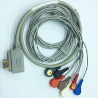 China Snap Connector 7 Lead Wires AHA GE Holter ECG Cable for sale
