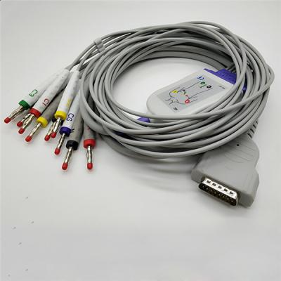 China Medical TPU Banana 4.0 Marquette 10 Lead Ecg Cable for sale