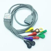 China 10 Leads Beneware Holter Recorder ECG Cable With Snap IEC for sale