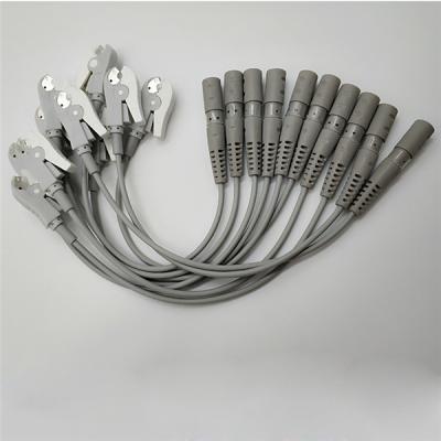 China Latex Free Banana To Grabber 10 Leads EKG Adapter Cable for sale
