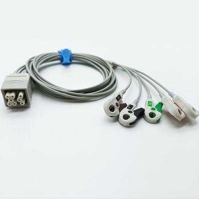 China GE Healthcare > Marquette ApexPro FH Compatible 5 Lead ECG Telemetry Cable Leadwire - 394111-012 for sale
