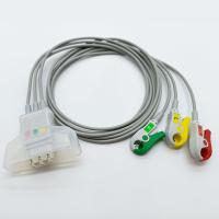China TPU ISO13485 HP PH Telemetry ECG Cables 3 Leads Grabber for sale