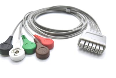 China Compatible Mindray Bene TMS60 AHA IEC 1m 5 Lead ECG Cable for Patient Monitor for sale