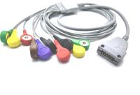 China Compatible Beneware CardioTrak 7 Leads Holter ECG Cable TPU With Snap for Patient Monitor for sale