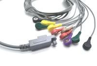 China JinKe 10 Leads IEC AHA Holter ECG Lead Wires 0.25mA for sale