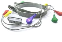 China Edan SE-2003&SE-2012 Grey 5 7 10 Leads IEC/AHA Snap/Clip Holter ECG Wires With Snap for sale