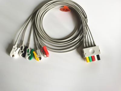 China IEC AHA 1.2m Length ECG Clip Leadwires Siemens Drager 3/5 for sale